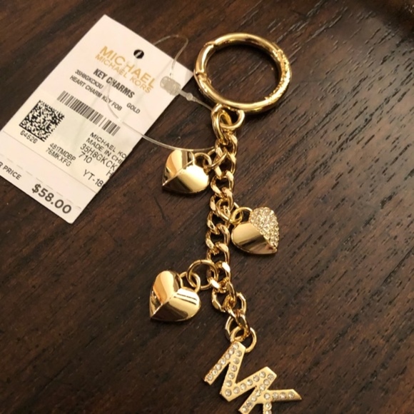 Michael Kors | Accessories | Nwt Michael Kors Heart Charmkey ...